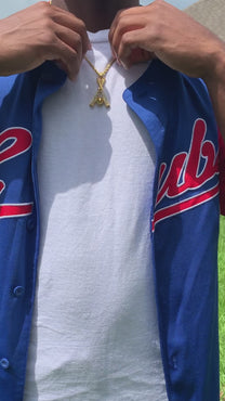 Studded Baseball Bats Pendant and Chain Necklace – Sportzzheads